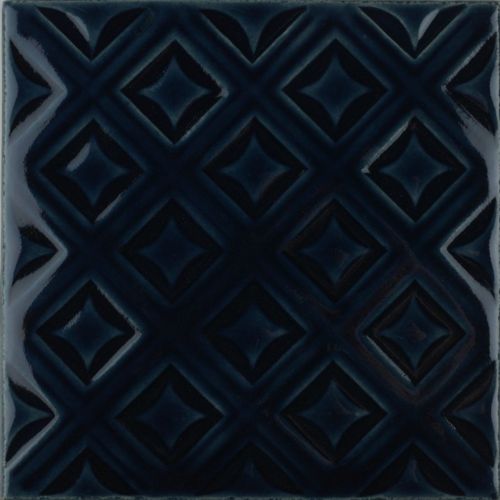 Sarsden Lattice Relief Tile - Indian Ocean