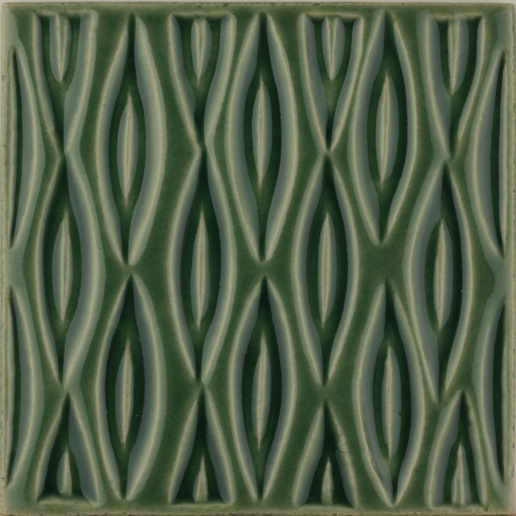 Maugersbury Lattice Relief Tile - Forest Green | Tiles of Stow