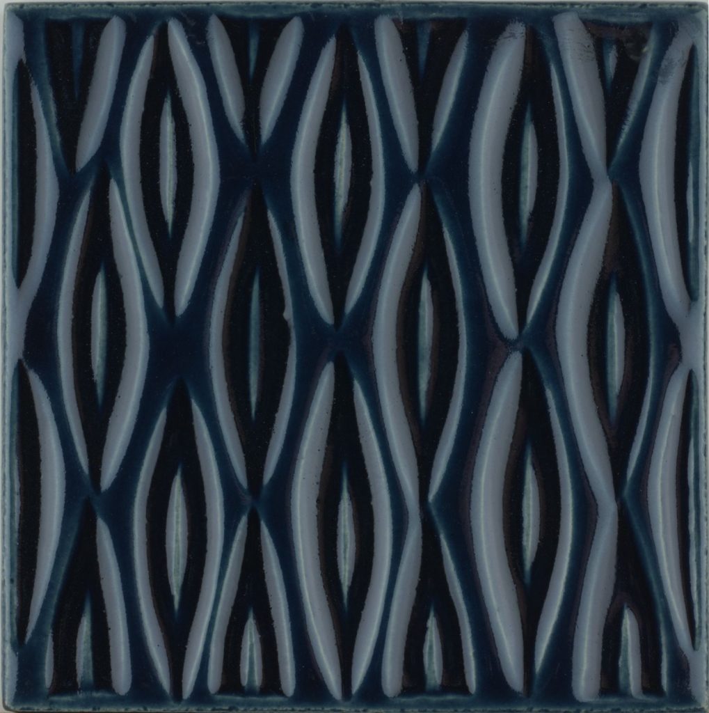 Maugersbury Lattice Relief Tile - Indian Ocean | Tiles of Stow