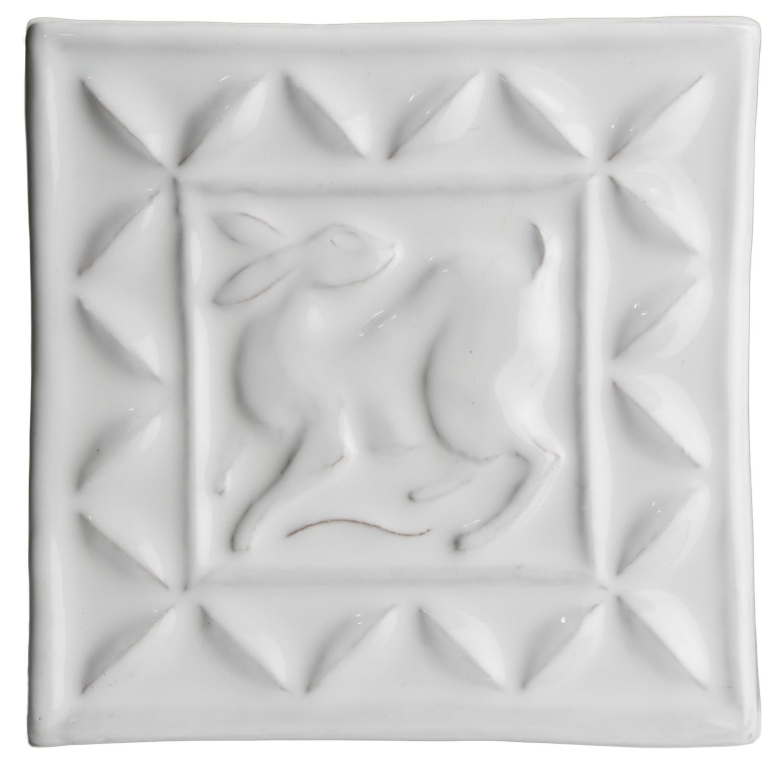 Renaissance Rabbit Impressions tiles hand made by Tiles of Stow