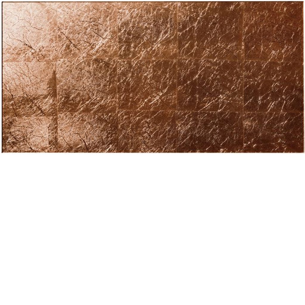 Large Format Decorative Glass Tiles - Copper Leaf Ripple
