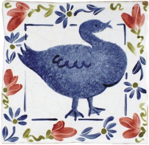 Hand painted tiles - Birds & Flowers Duck | Tiles of Stow