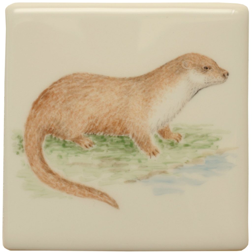 Hand Painted Tiles - Country Birds & Animals - Otter | Tiles of Stow