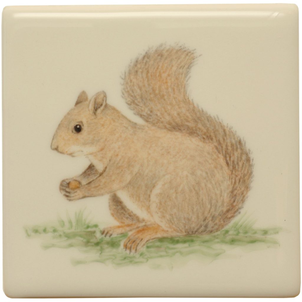 Hand Painted Tiles - Country Birds & Animals Squirrel | Tiles of Stow