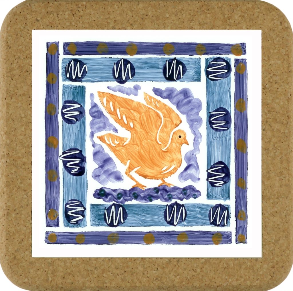 Hand made Camargue Tile Mats Dove - Tiles of Stow